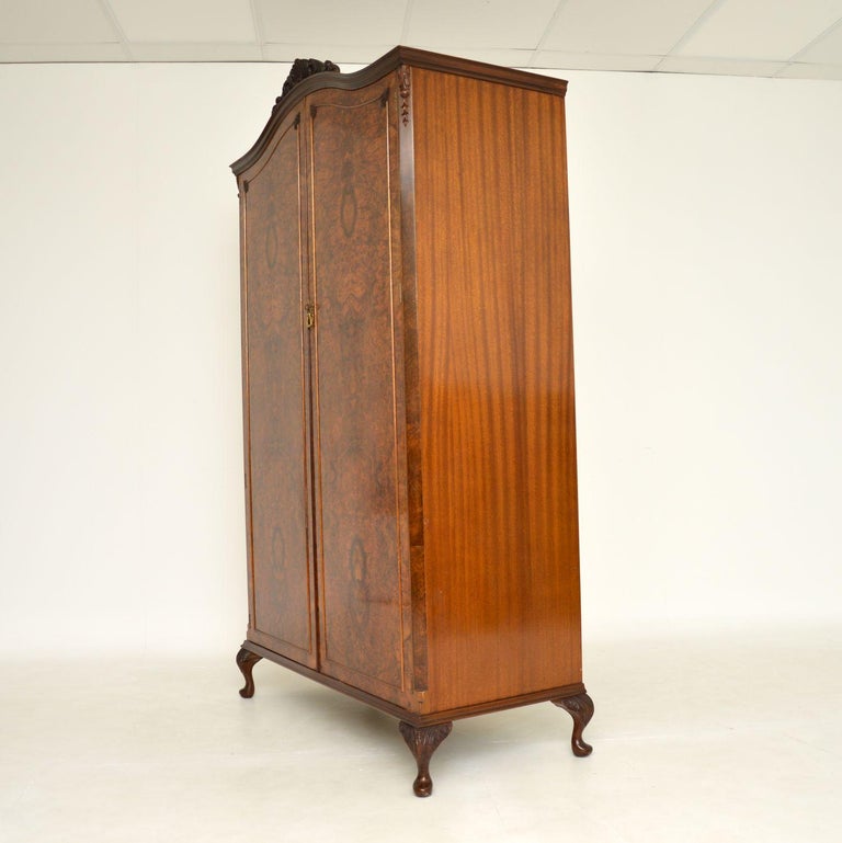 Antique Queen Anne Style Burr Walnut Wardrobe at 1stDibs | queen anne ...