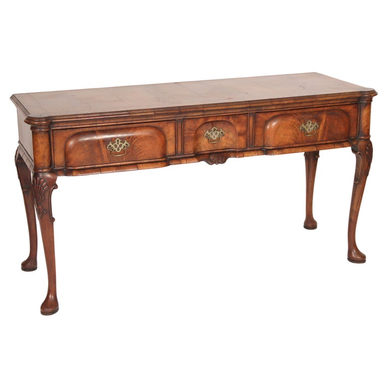 Antique Queen Anne Style Mahogany Sideboard / Console Table For Sale at ...