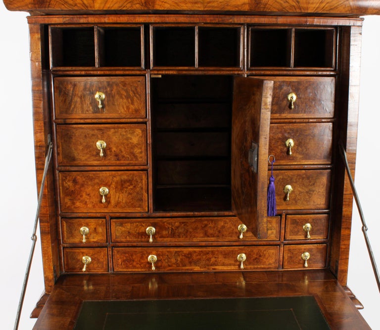 Antique Queen Anne Walnut Secretaire Chest / Escritoire, 18th Century ...