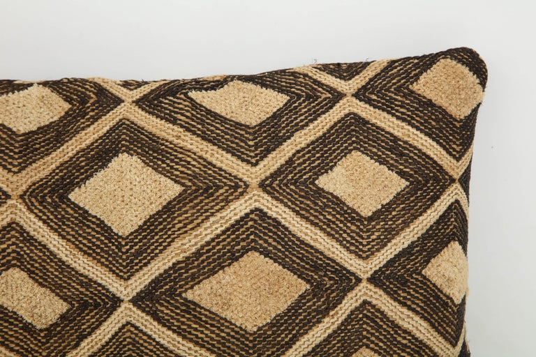 Antique Raffia Kuba Cloth Pillow at 1stDibs