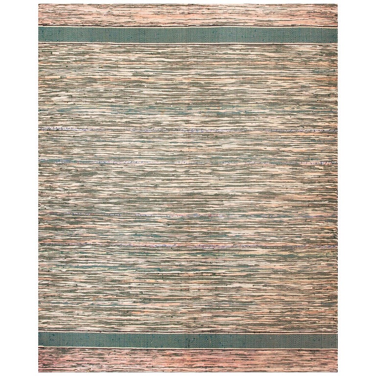 Antique Rag Rug 9'0" x 11'3" For Sale at 1stDibs