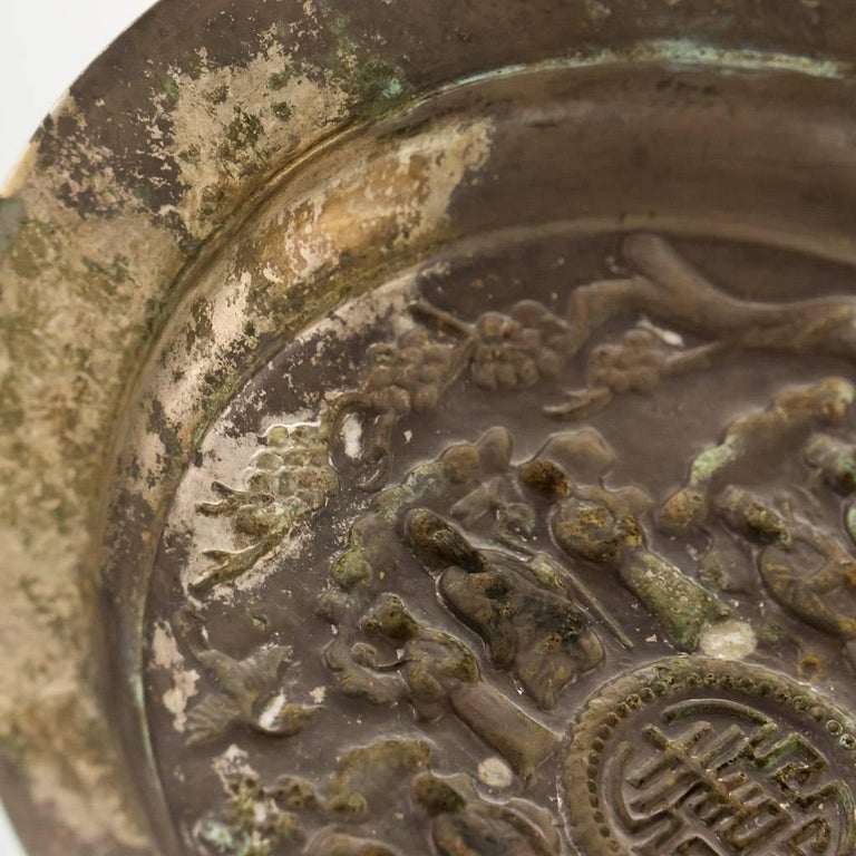 Antique Rare Chinese Ming Dynasty Solid Silver-Gilt Dish, circa 1640 at ...