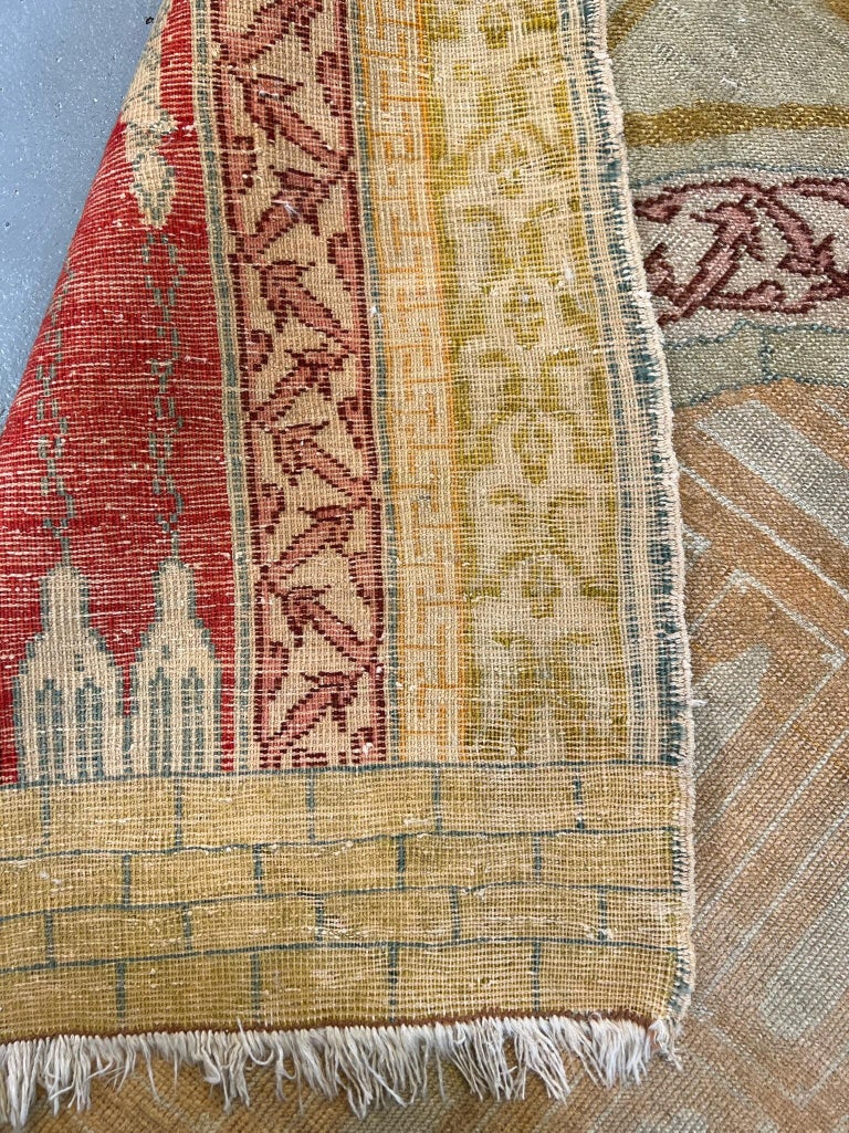 Antique Rare Decorative Turkish Ottoman Rug For Sale at 1stDibs