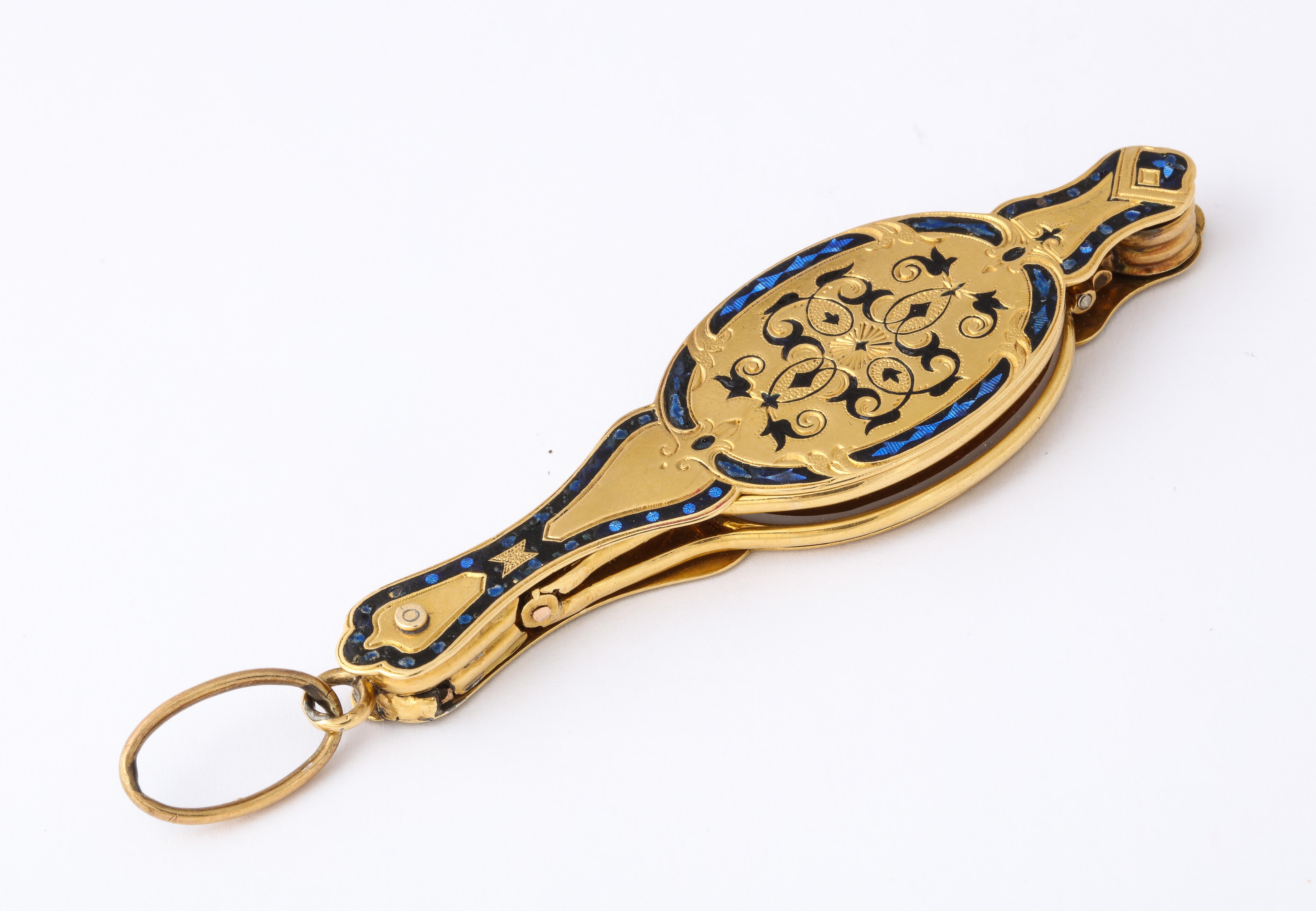 Antique Rare French 18 Karat Victorian Cat Lorgnette at 1stDibs