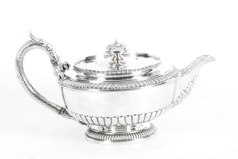 Antique Georgian Sterling Silver Teapot by Paul Storr, 1810, 19th ...