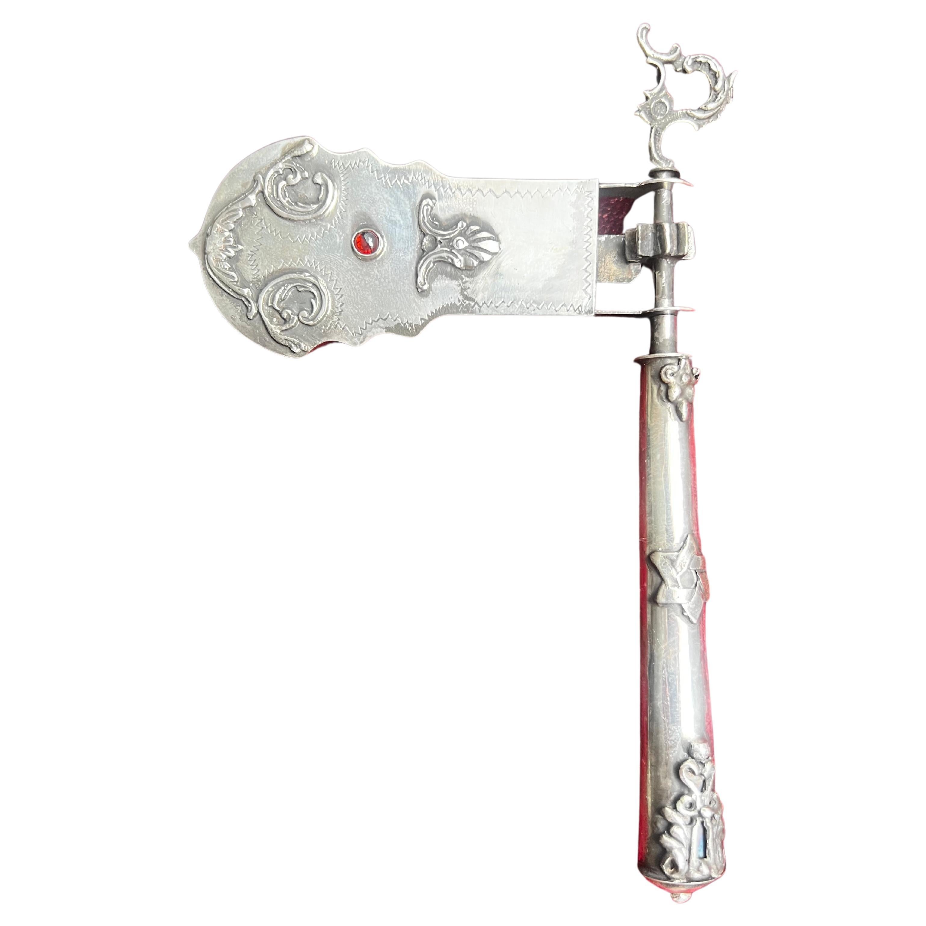 Antique 1894 Sterling Silver Judaical Mezuzah For Sale at 1stDibs