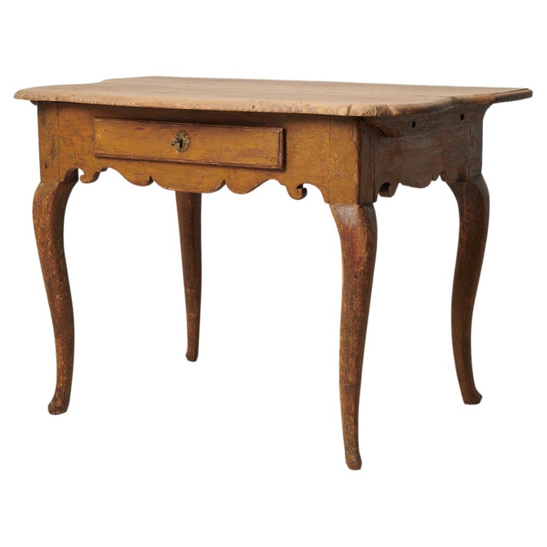 Antique Rare Swedish Baroque Pine Wall Table For Sale at 1stDibs