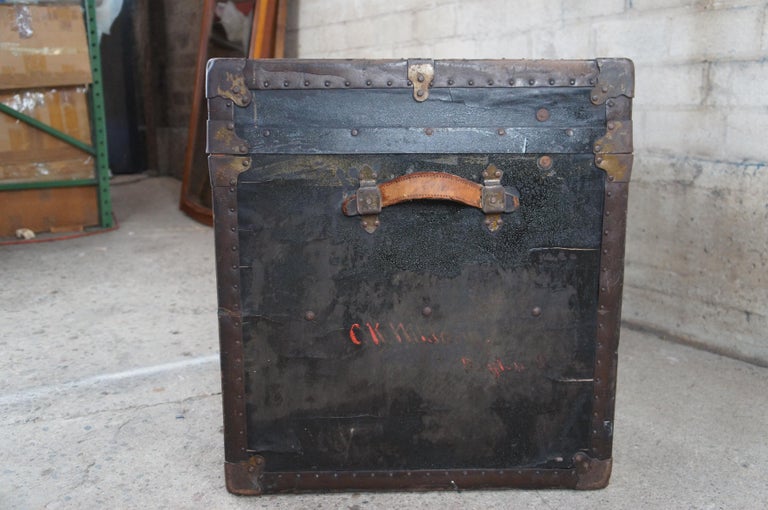 Antique Rauchbach-Goldsmith Co "Everwear" Steamer Trunk Luggage Coffee ...