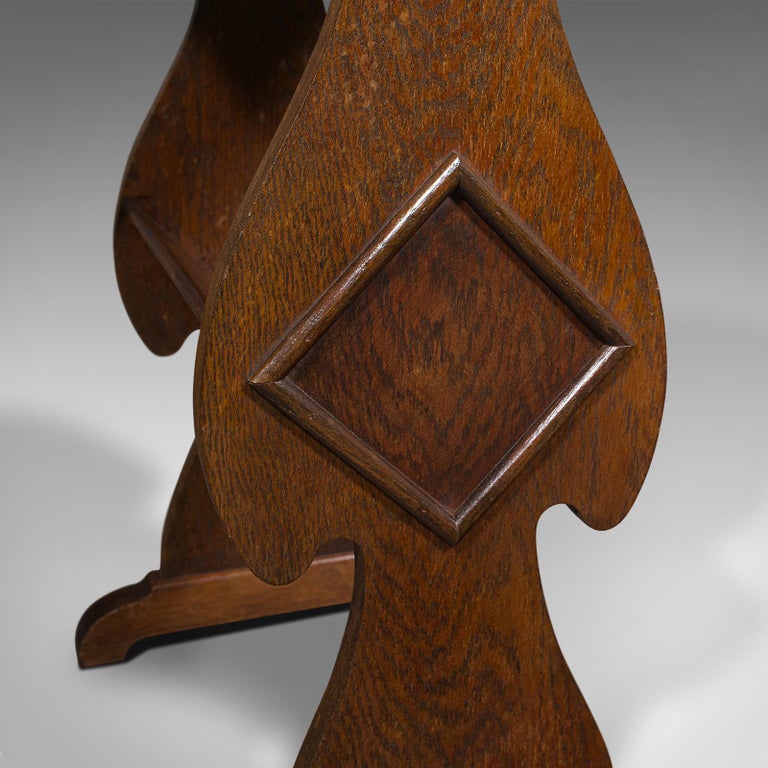 Antique Reader's Stand, English, Oak, Side Table, Book Trough ...