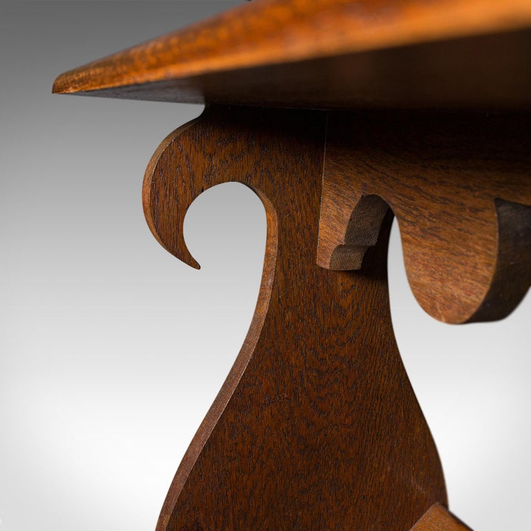 Antique Reader's Stand, English, Oak, Side Table, Book Trough ...