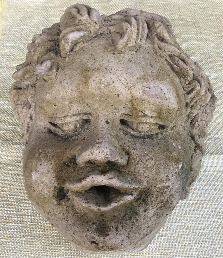 Antique Real Life Size Carved Sand Stone Cherub Head at 1stDibs | is ...