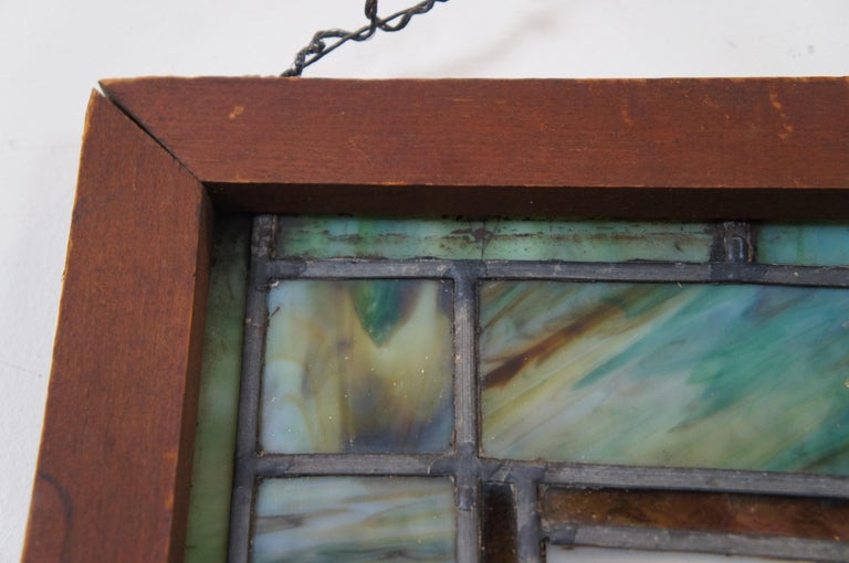 Antique Reclaimed Arts and Crafts Leaded Stained Slag Glass Window ...