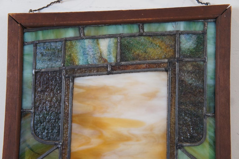 Antique Reclaimed Arts and Crafts Leaded Stained Slag Glass Window ...