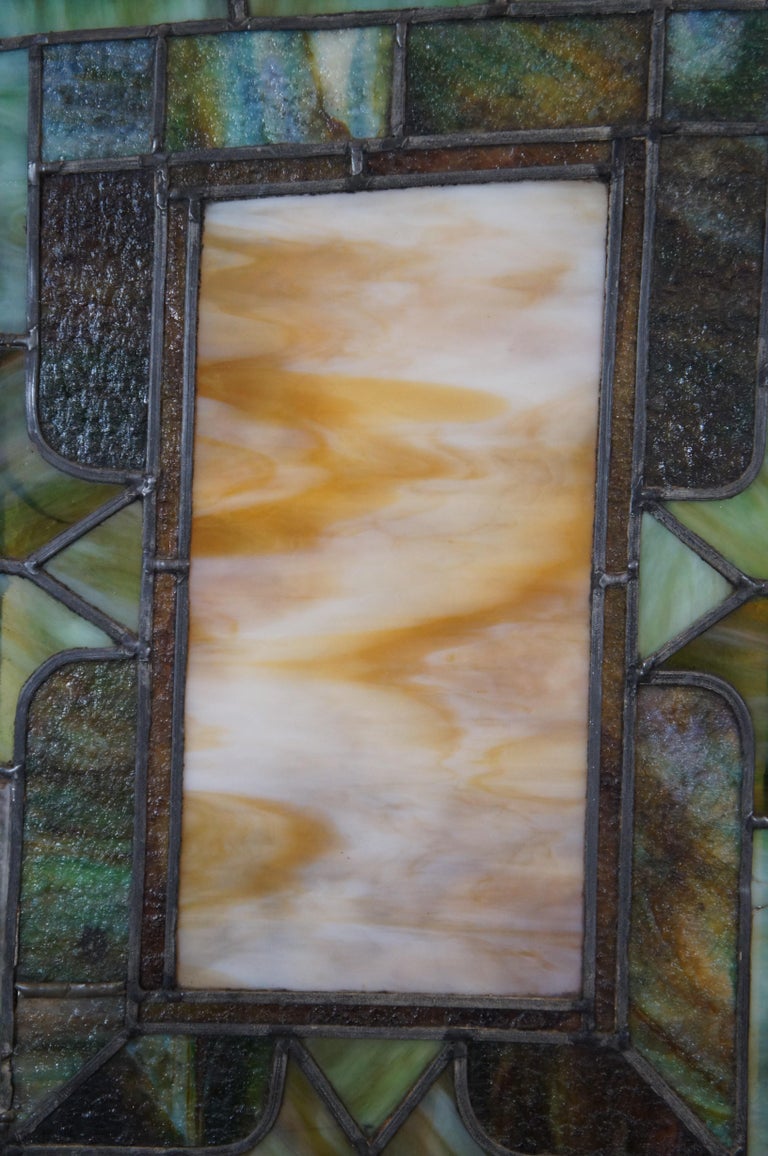 Antique Reclaimed Arts and Crafts Leaded Stained Slag Glass Window ...