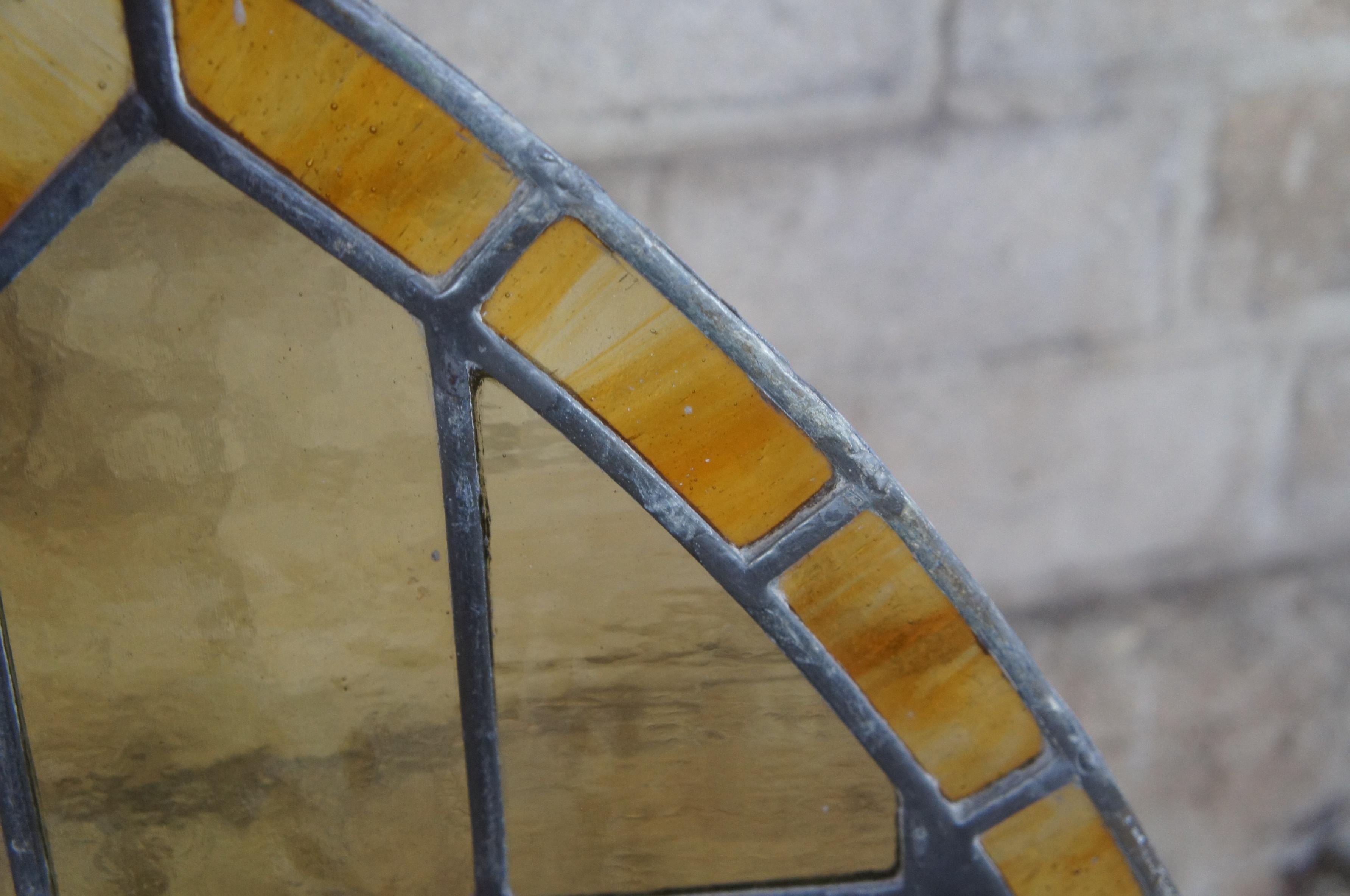 Antique Reclaimed Gothic Victorian Arched Stained Leaded Slag Glass ...