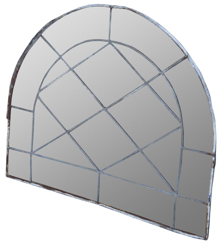 Antique Reclaimed Leaded Glass Palladium Demilune Transom Window Insert ...