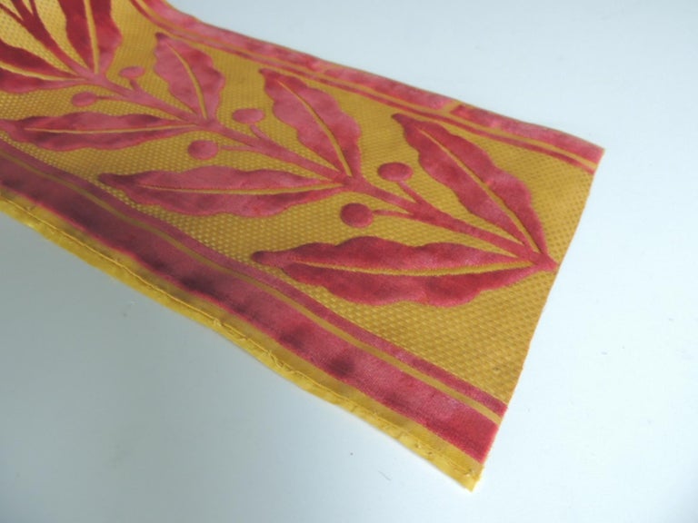 Antique Red and Gold Silk and Velvet Decorative Trim For Sale at 1stDibs