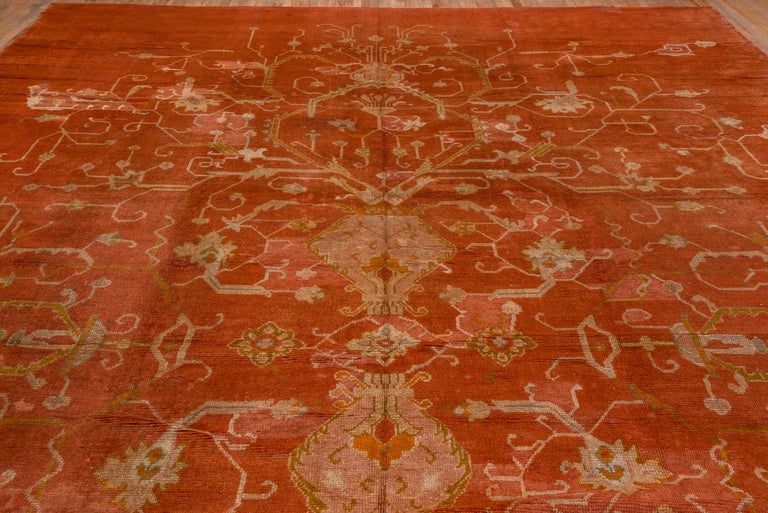 Antique Red Oushak Large Carpet, circa 1910s For Sale at 1stDibs