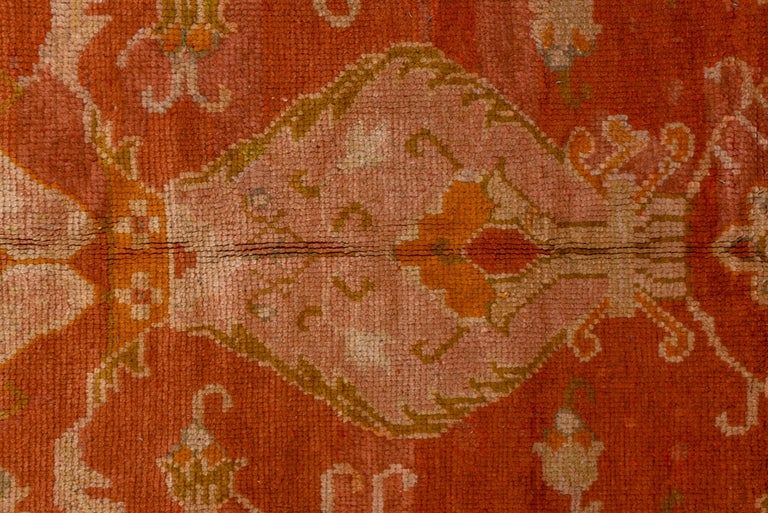 Antique Red Oushak Large Carpet, circa 1910s For Sale at 1stDibs