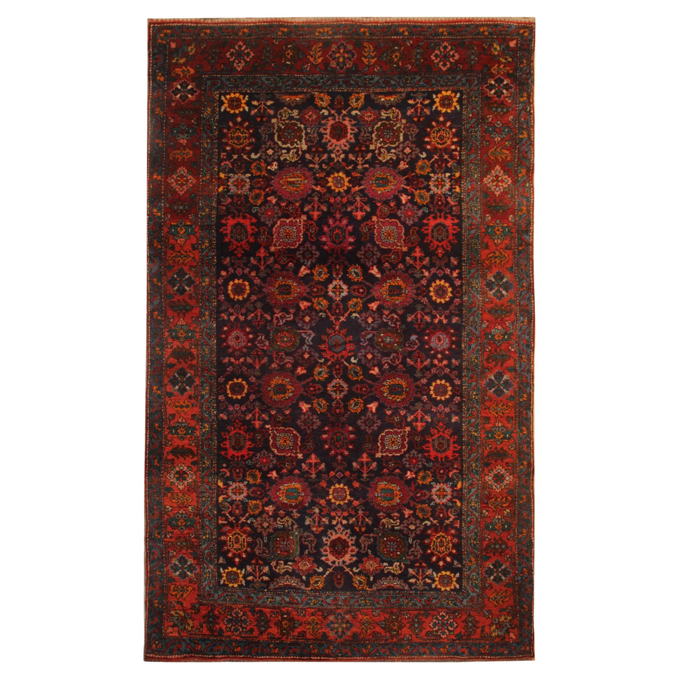 Antique Red Persian Rug Handmade Rich Traditional Primitive Bidjar ...