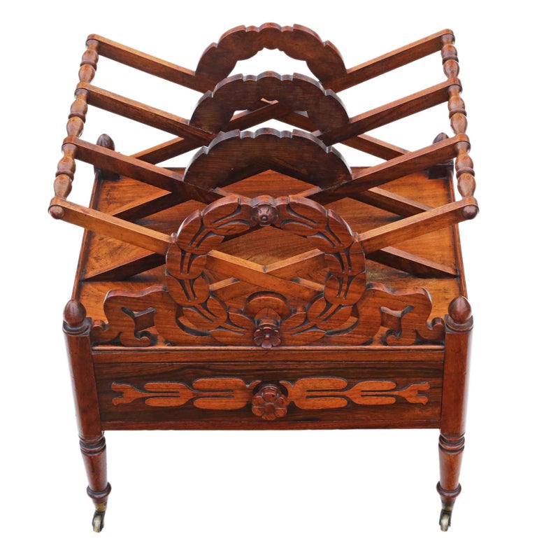 Antique Regency circa 1825 Mahogany Canterbury Magazine Rack For Sale ...