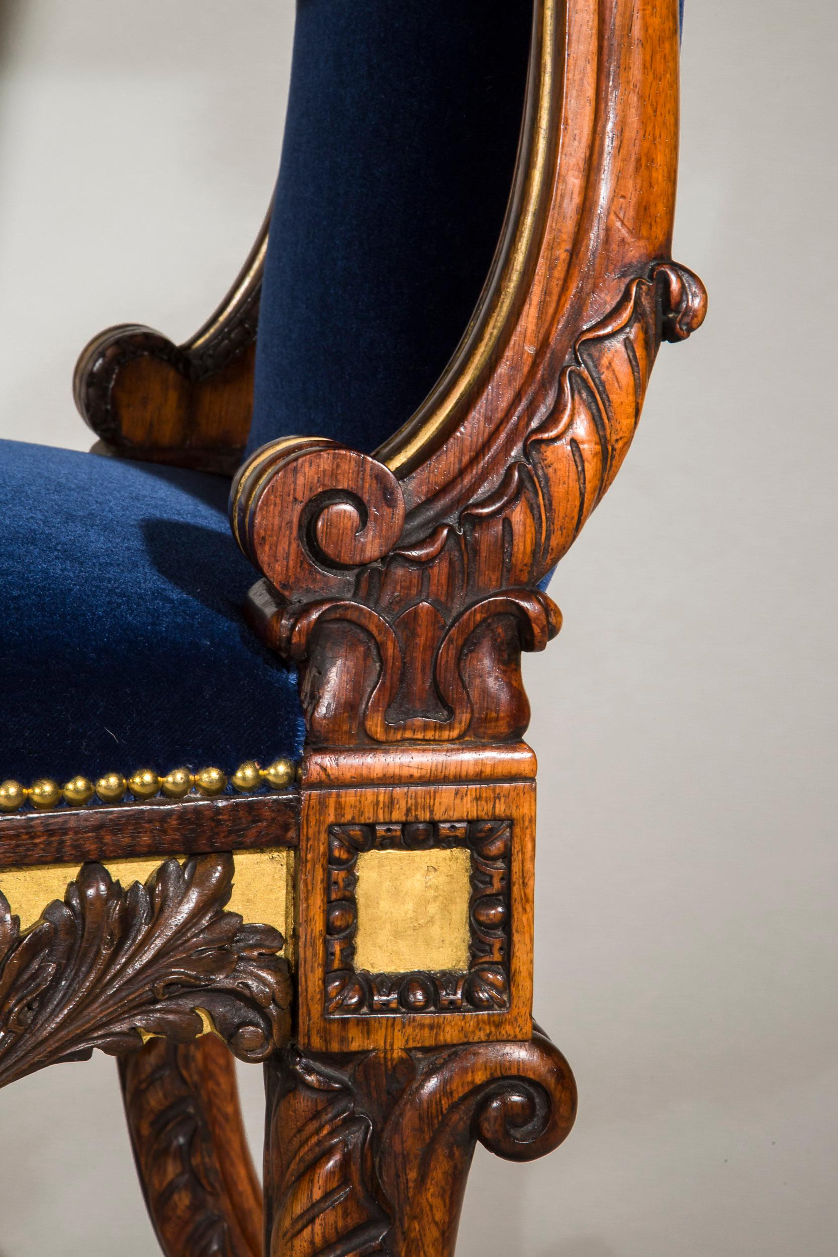 Antique Regency Carved and Gilded Desk Armchair, Circa 1825 For Sale at ...