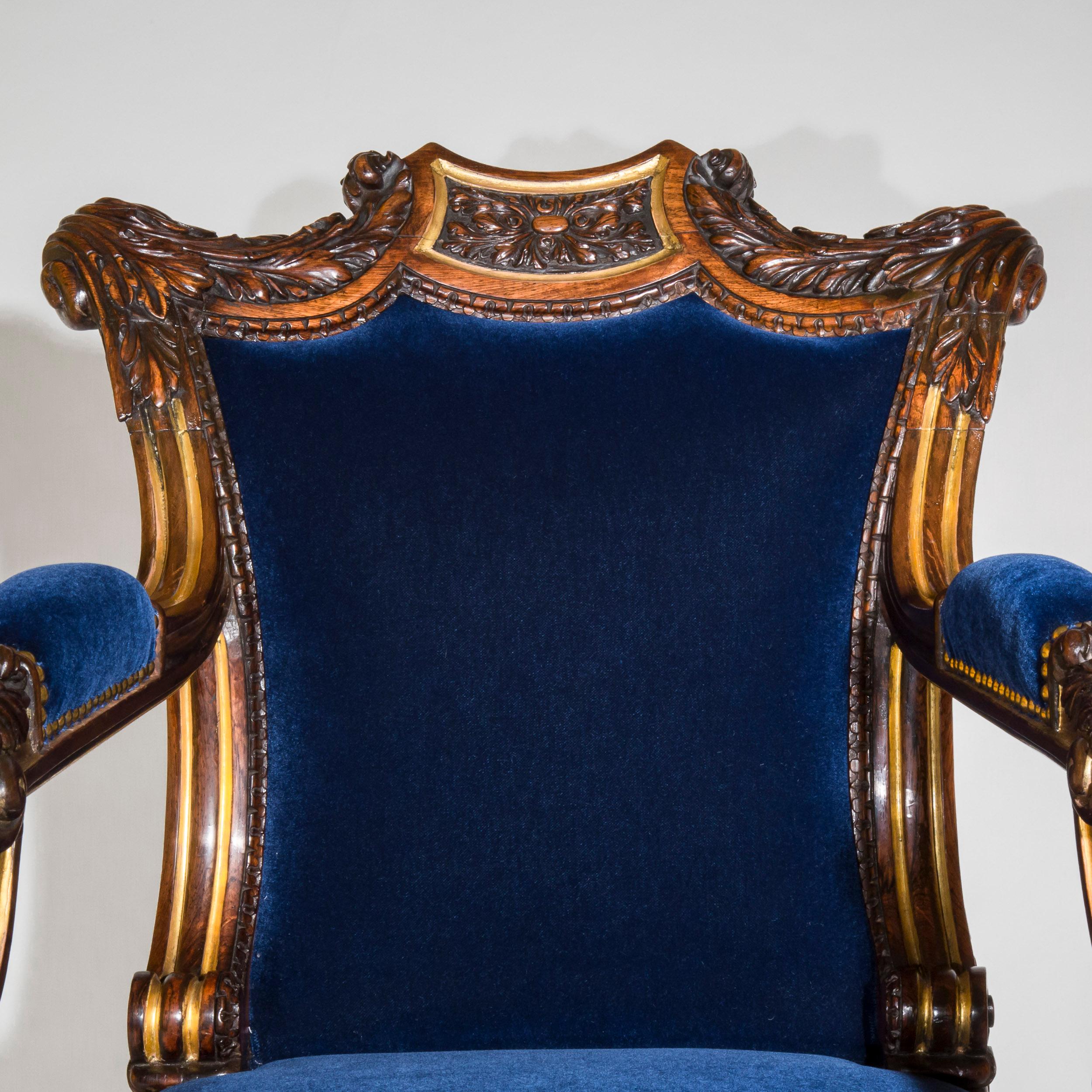Antique Regency Carved and Gilded Desk Armchair, Circa 1825 For Sale at ...
