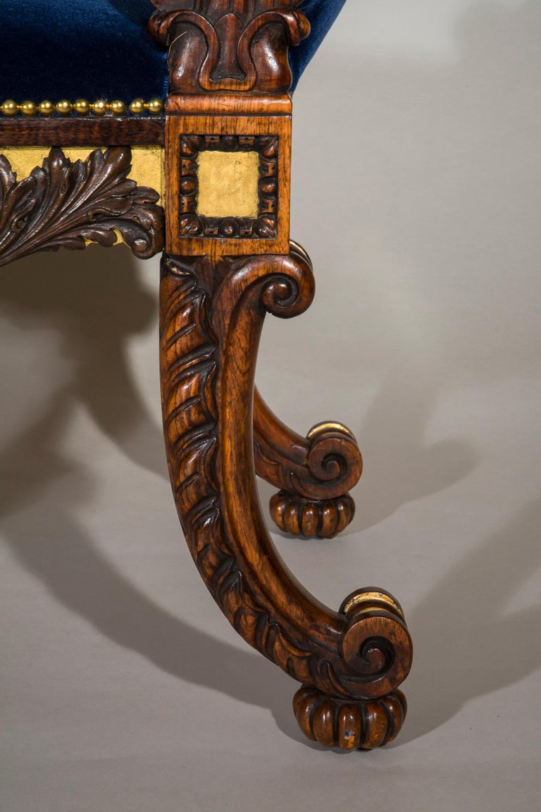 Antique Regency Carved and Gilded Desk Armchair, Circa 1825 For Sale at ...