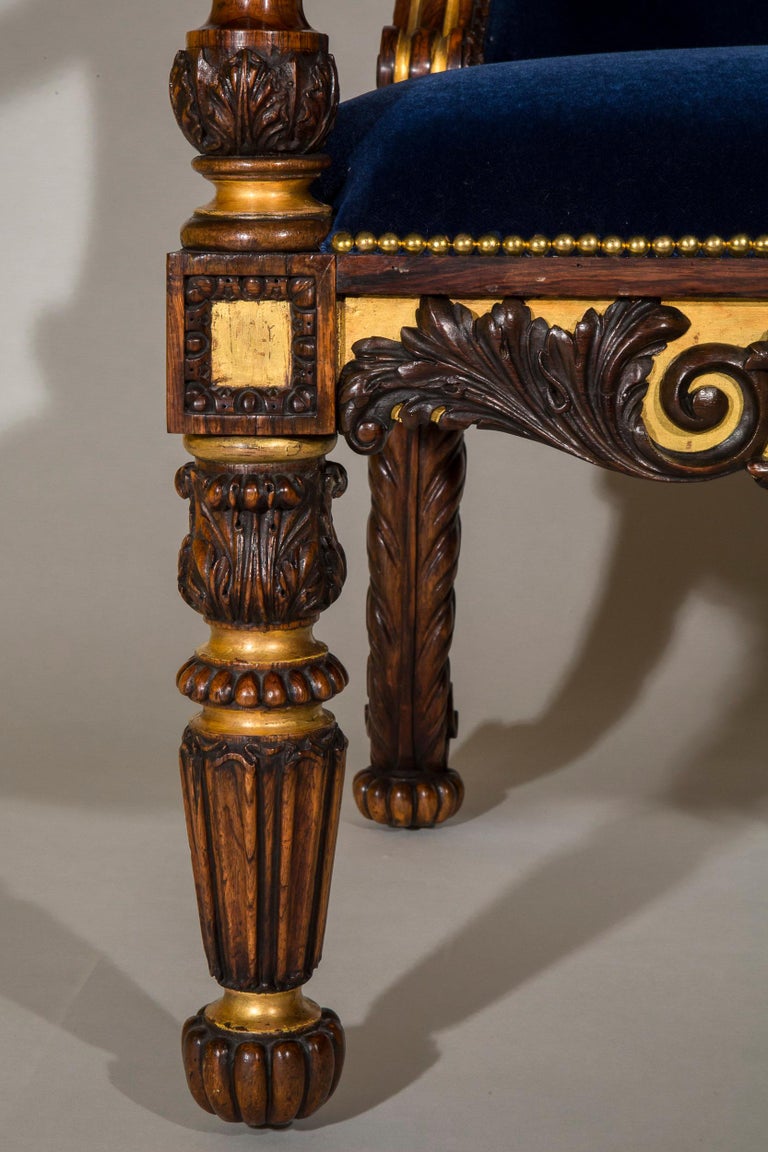 Antique Regency Carved and Gilded Desk Armchair, Circa 1825 For Sale at ...