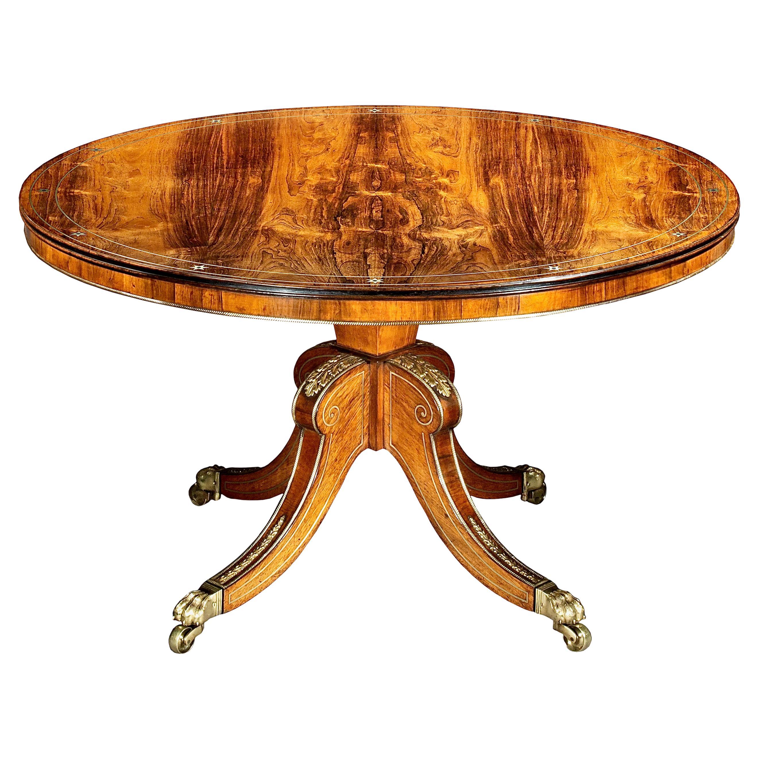 Antique Regency Center Table, Attributed to George Oakley, circa 1810 ...