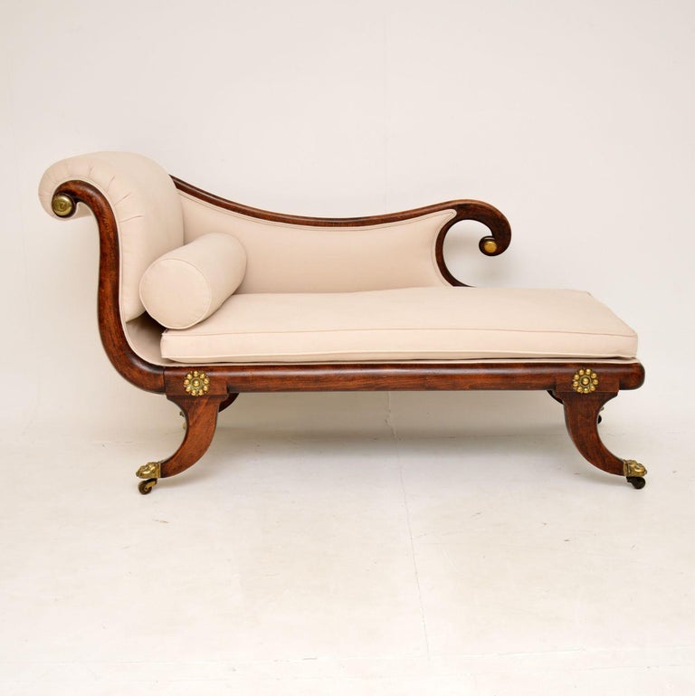 Antique Regency Period Chaise Longue at 1stDibs