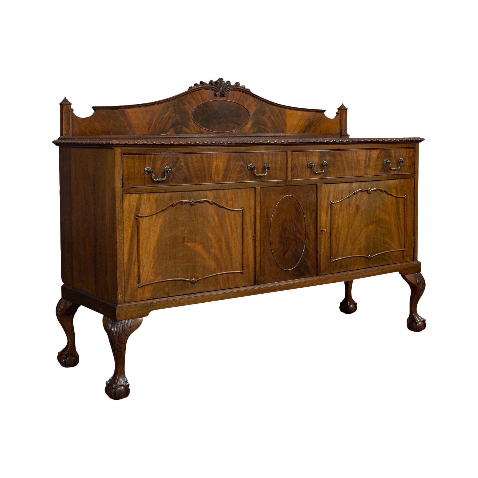 Antique Regency Revival Sideboard, English, Flame Mahogany, Victorian ...