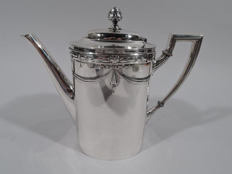 Antique Regency Revival Silver Coffee and Tea Set on Tray For Sale at ...