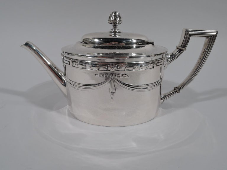 Antique Regency Revival Silver Coffee and Tea Set on Tray For Sale at ...