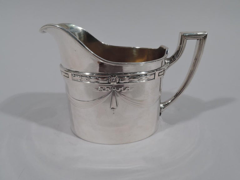 Antique Regency Revival Silver Coffee and Tea Set on Tray For Sale at ...