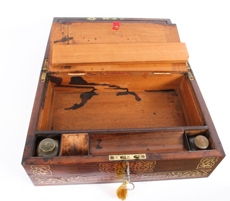 Antique Regency Rosewood Writing and Stationery Slope, 19th Century at ...