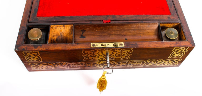 Antique Regency Rosewood Writing and Stationery Slope, 19th Century at ...