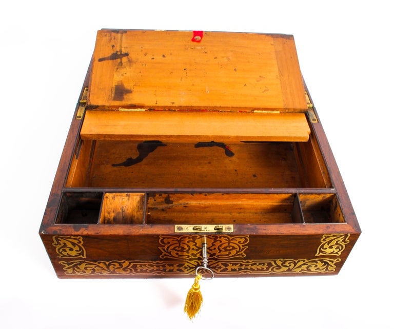 Antique Regency Rosewood Writing and Stationery Slope, 19th Century at ...