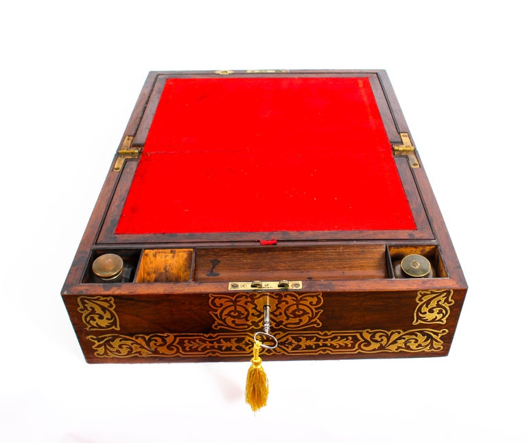 Antique Regency Rosewood Writing and Stationery Slope, 19th Century at ...