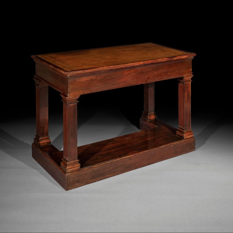 Antique Regency Side Table or Writing Table of Architectural Form ...