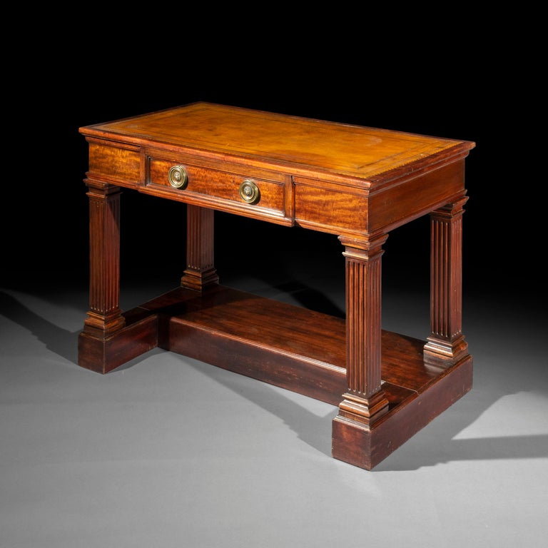Antique Regency Side Table or Writing Table of Architectural Form ...