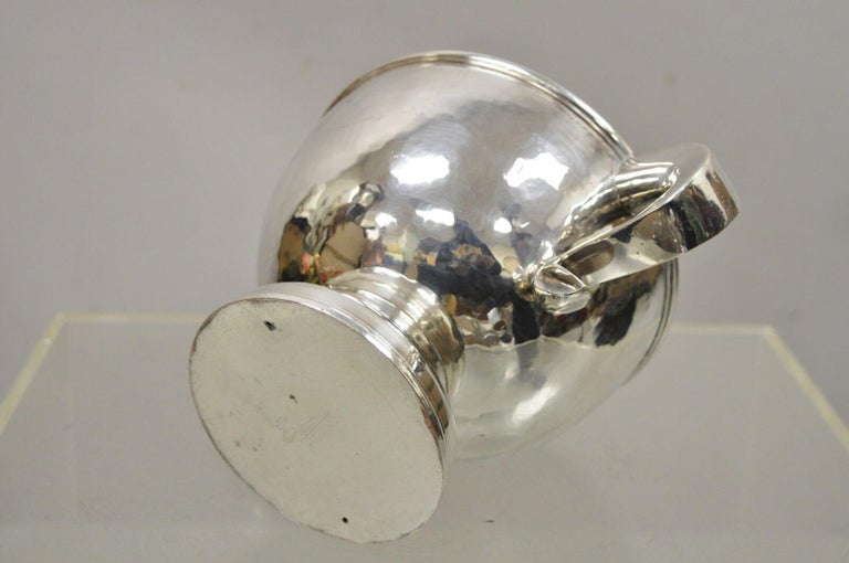 Antique Regency Silver Plated Thick Twin Handle Hand Hammered Trophy ...