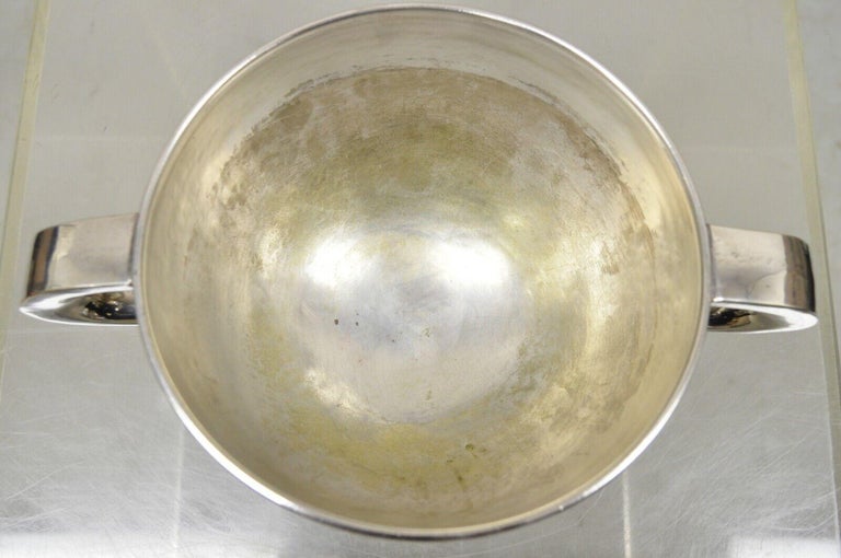 Antique Regency Silver Plated Thick Twin Handle Hand Hammered Trophy ...