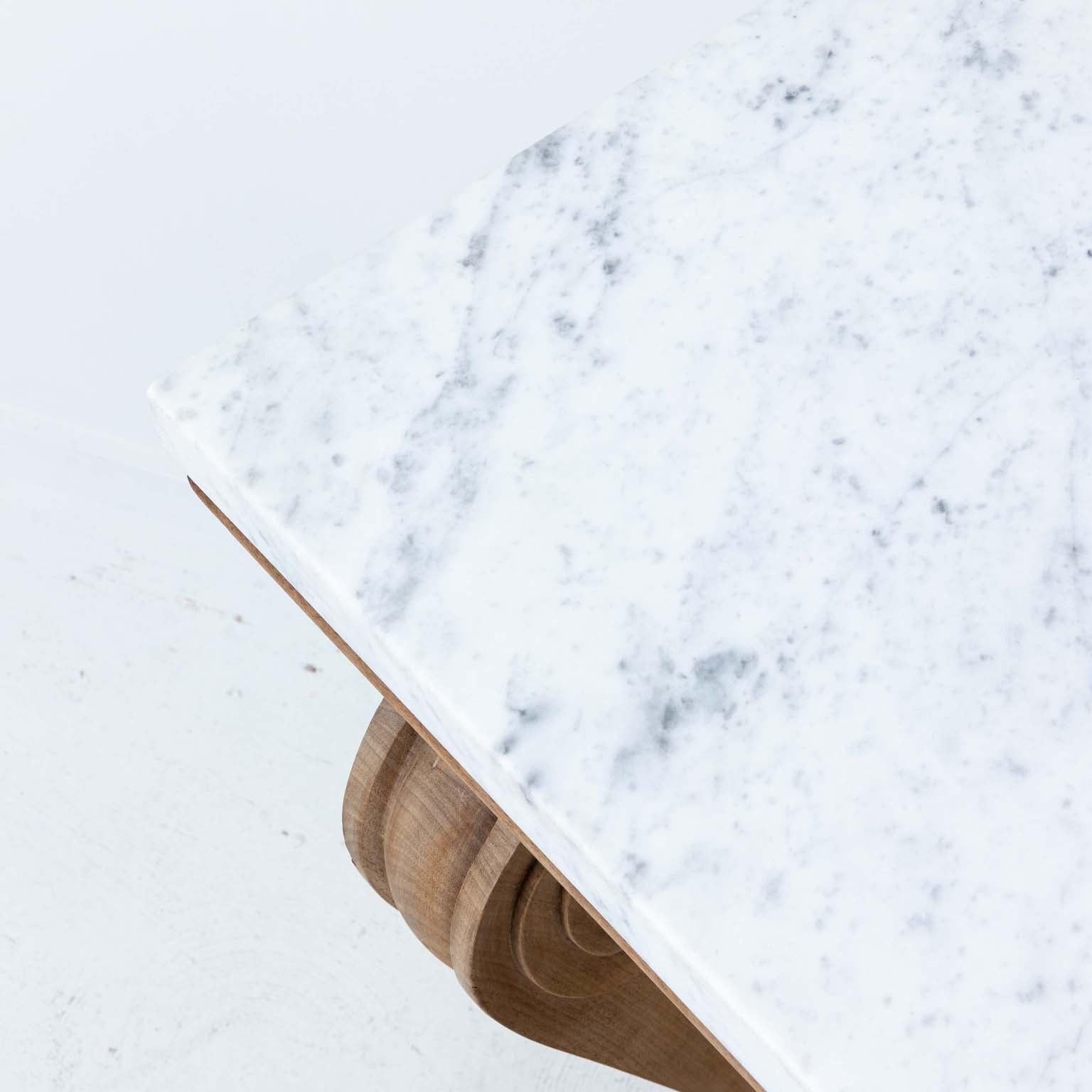 Antique Regency Style Bleached Mahogany Marble Top Console For Sale at ...