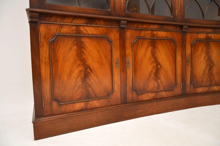 Antique Regency Style Concave Bookcase For Sale at 1stDibs