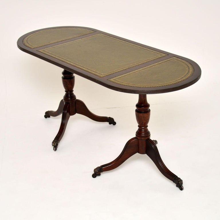 Antique Regency Style Leather Top Coffee Table at 1stDibs