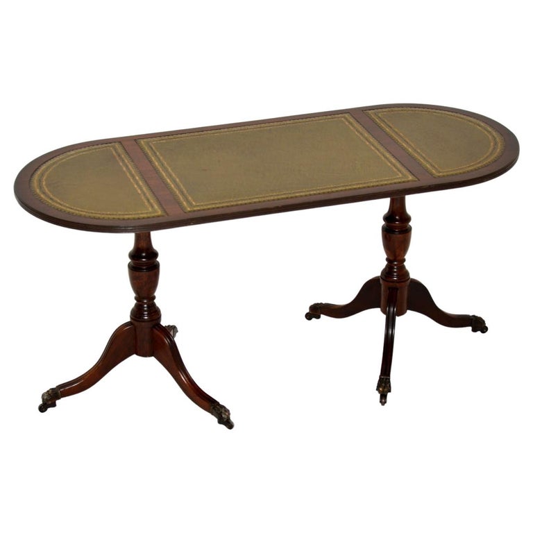 Antique Regency Style Leather Top Coffee Table at 1stDibs