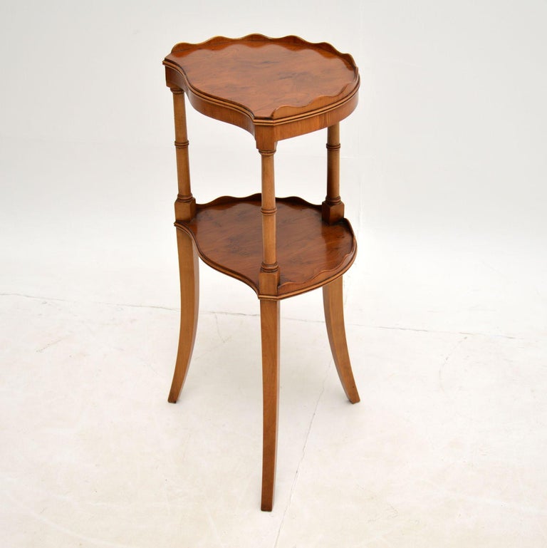 Antique Regency Style Yew Wood Side Table at 1stDibs