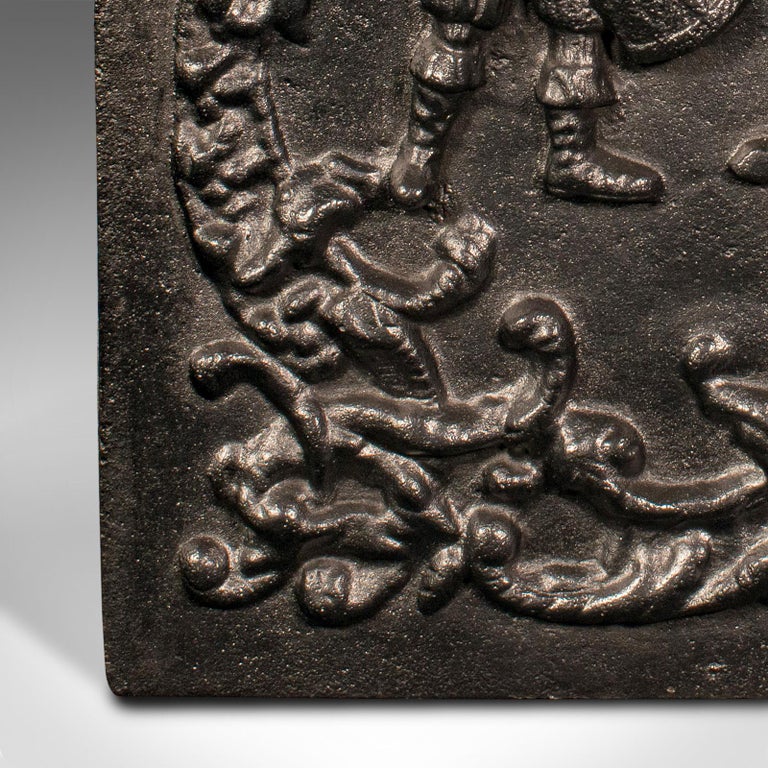 Antique Relief Fire Back, English, Cast Iron Decorative Panel ...