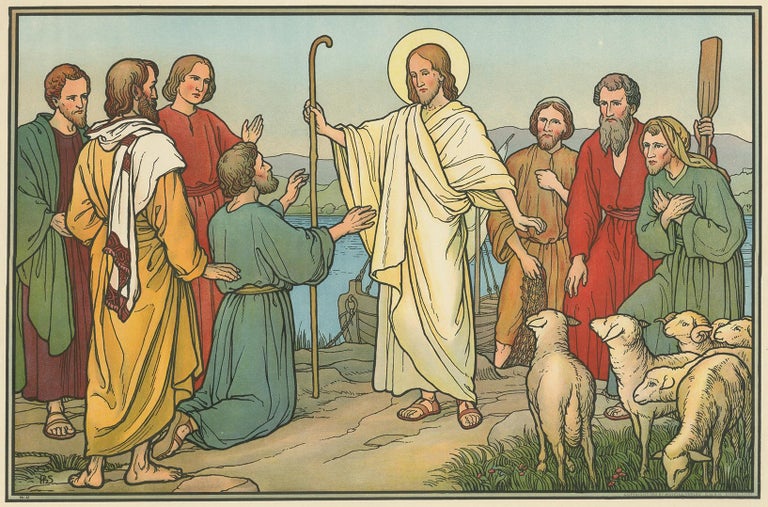 Antique Religion Print of the Appearance of Jesus '1913' For Sale at ...